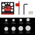 Adjustable drilling and milling auxiliary tool for round bars, with ...