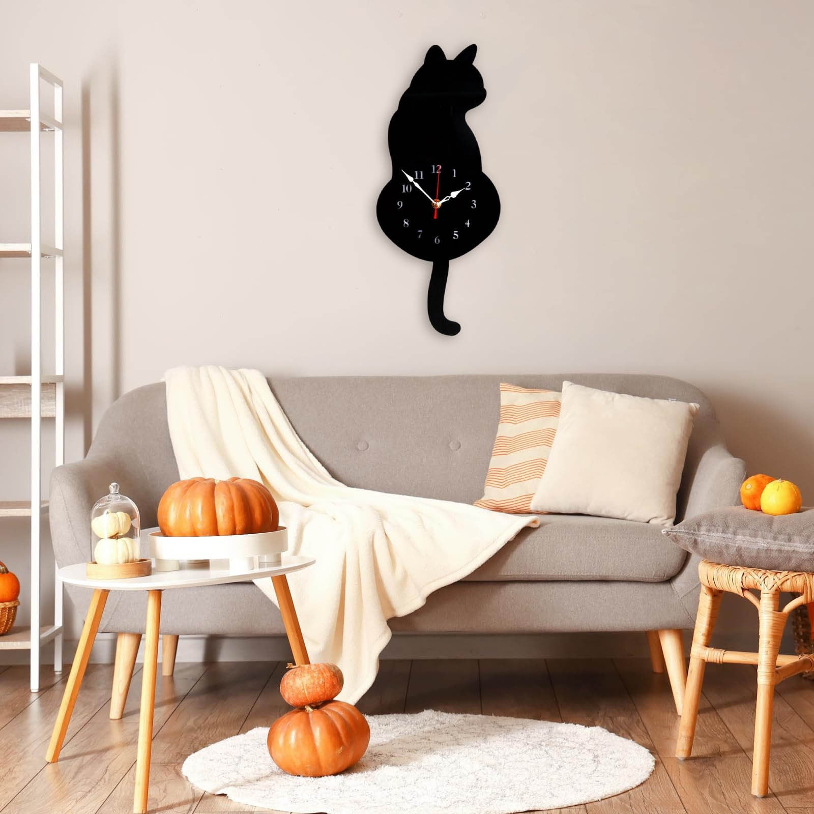 Click here for Vivavault Whimsical Cat Clock For Home Mini Silent... prices