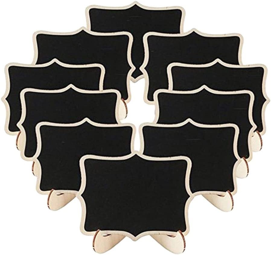 Signs Chalkboard Framed Small Chalkboard Labels with Easel Stand Wooden ...