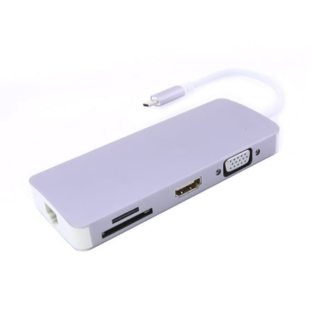 axGear Type C to HDMI VGA Adapter USB-C 3.1 Dongle Hub PD USB 3.0 Hub ...