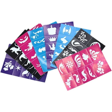 Tattoos Sticker, 10pcs 12x8cm Mixed Patterns Self- adhesive Reusable ...