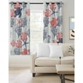 Blue Red Coastal Blackout Curtains 72 Inches Long,Thermal Insualted ...
