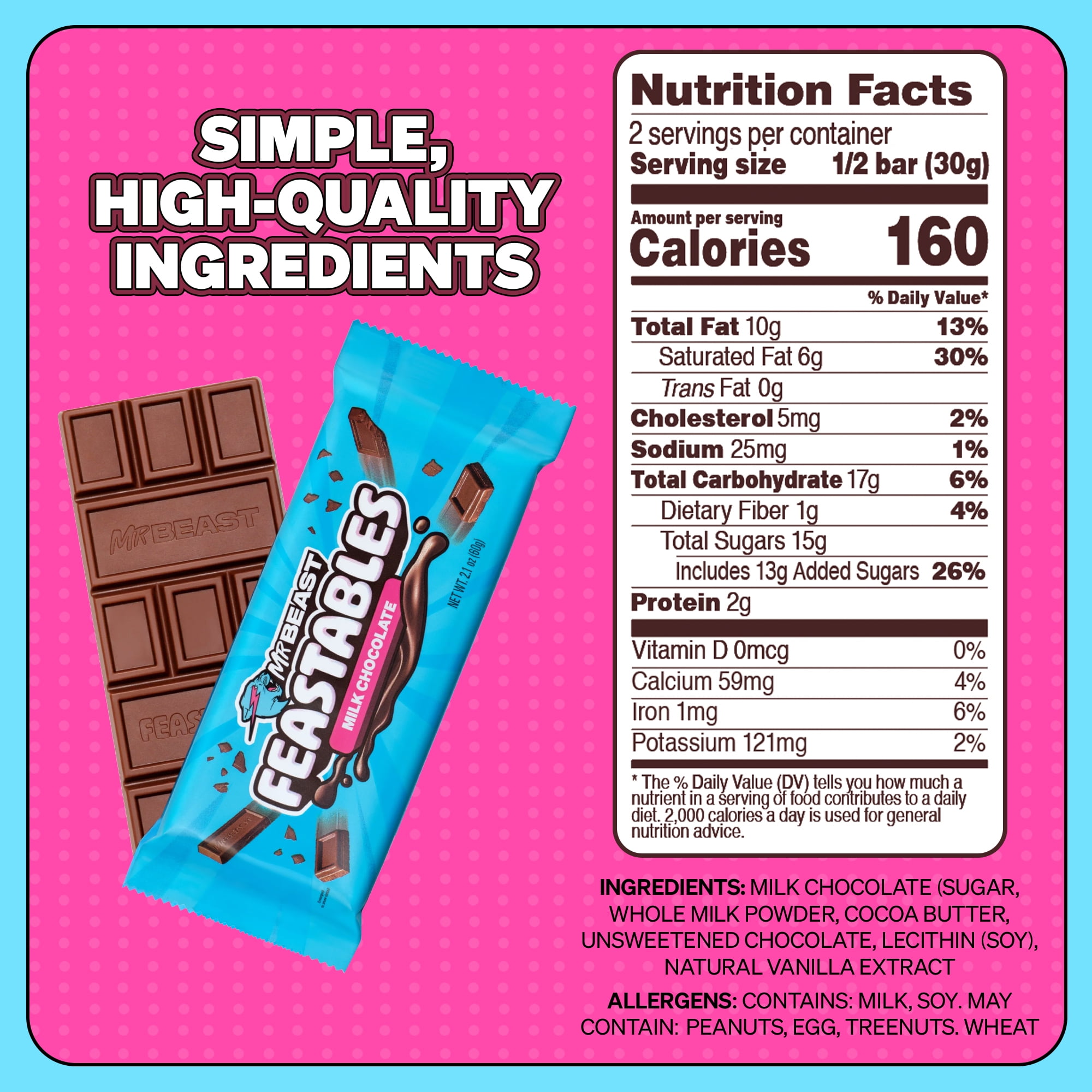 Festables Mrbeast Milk Chocolate Bar 2 1 Oz In Ecuador At USD 17 Festables Mrbeast Milk Chocolate Bar 2 1 Oz In Ecuador At USD 17