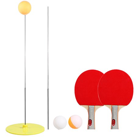 Table Tennis Trainer Ping Pong Rackets and Balls Base Training Practice ...