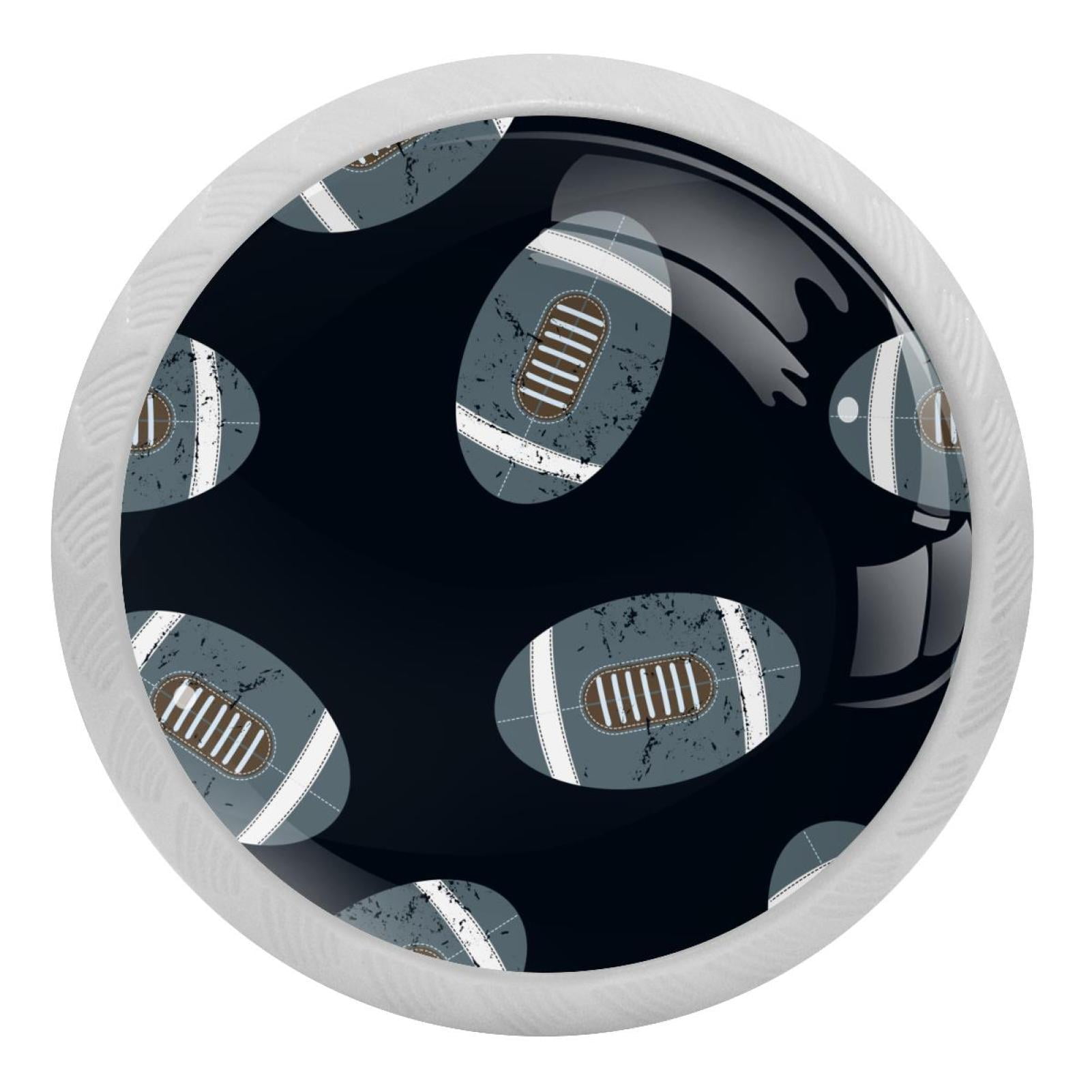 4PCS Round Gray Football Cabinet Fluorescence Knob Glowing in the Dark ...