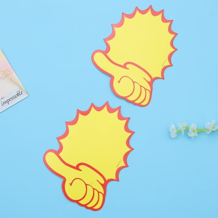 100pcs Price Tags Highlighting Yellow Paper Thumb Shaped Price Label ...