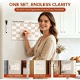 Calendar for Refrigerator - 15" x 11" Beige Checkered Dry Erase ...