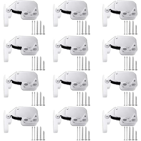 SICED 12pcs Cabinet Door Spring Latch, For Cupboard Drawers Door With ...