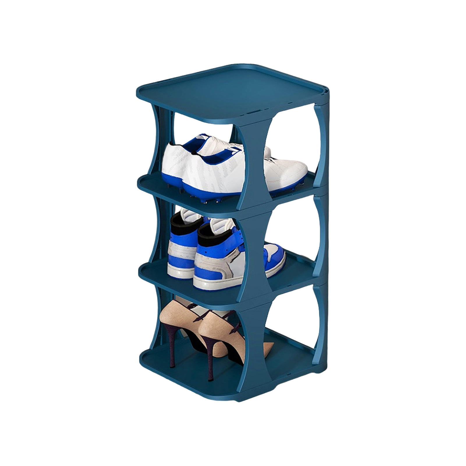 Hesroicy Minimalist Shoe Rack - Stackable, Convenient with Bottom Plate ...