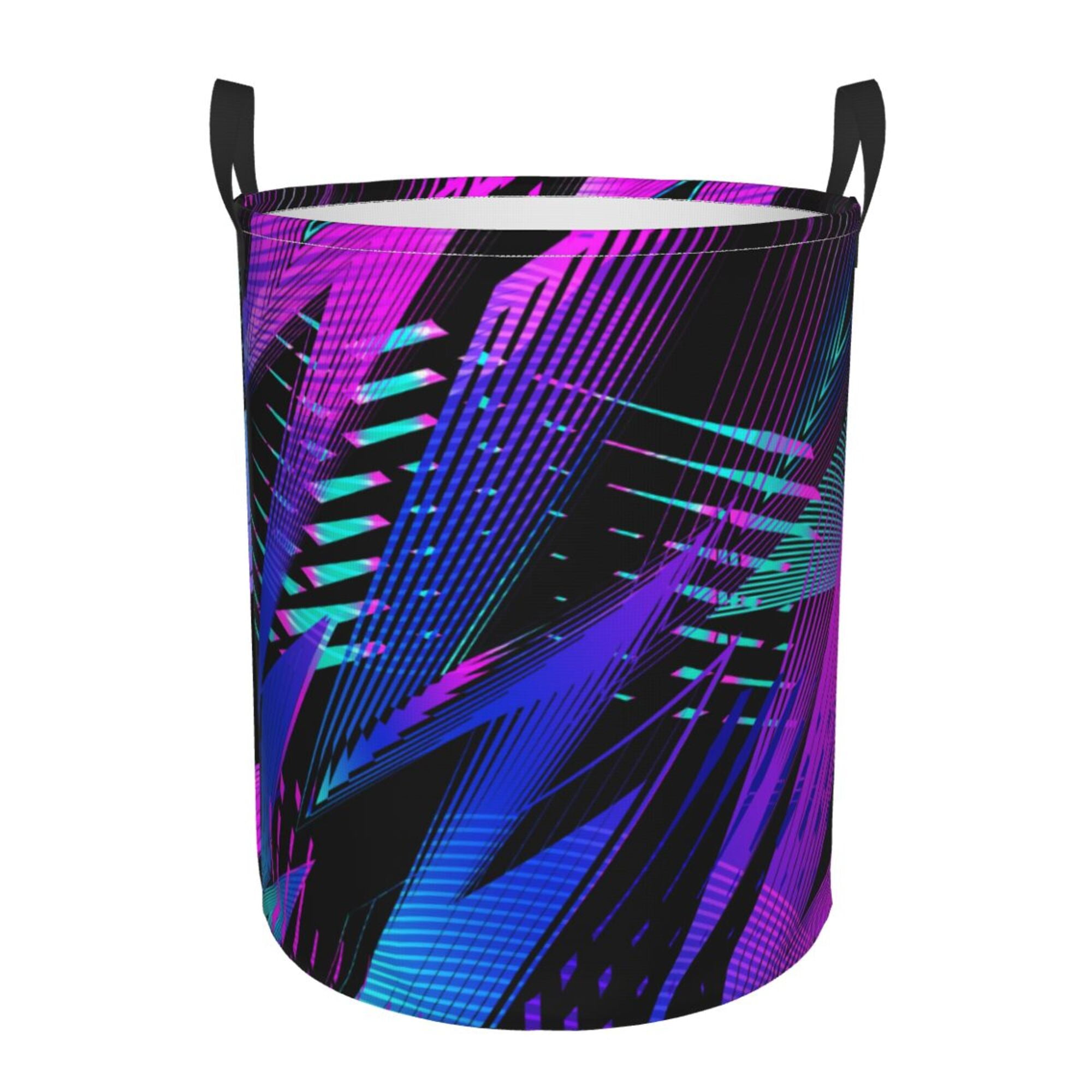DouZhe Waterproof Collapsible Large Laundry Baskets, Cyberpunk Geometry ...