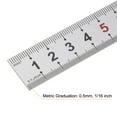 Uxcell 2pack Stainless Steel Ruler, 6" Metal Rulers 0.75" Wide Inch and ...
