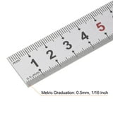 Uxcell 2pack Stainless Steel Ruler, 6" Metal Rulers 0.75" Wide Inch and ...