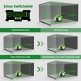 Huepar 3D 12 Lines Self-Leveling Laser Level Green Beam 3 x 360 Cross ...