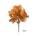 Artificial Maple Leaf Bouquet, 2 Pack Plastic Branches in Green Yellow ...