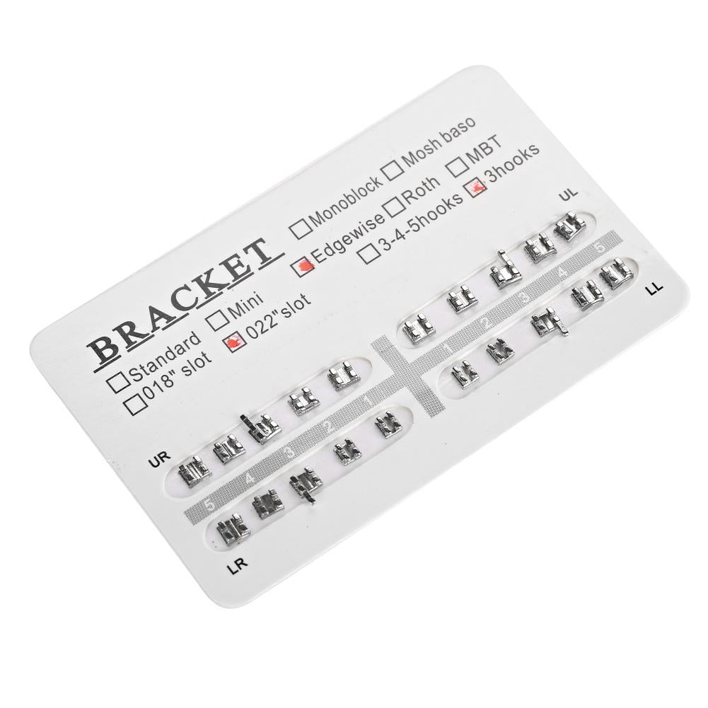 LYUMO 10 Packs Metal Dental Teeth Orthodontics Brackets Braces Mini ...