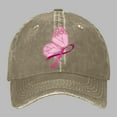 AJGRHE Women Cancer Awareness Month Printed Washed Baseball Cap Outdoor ...