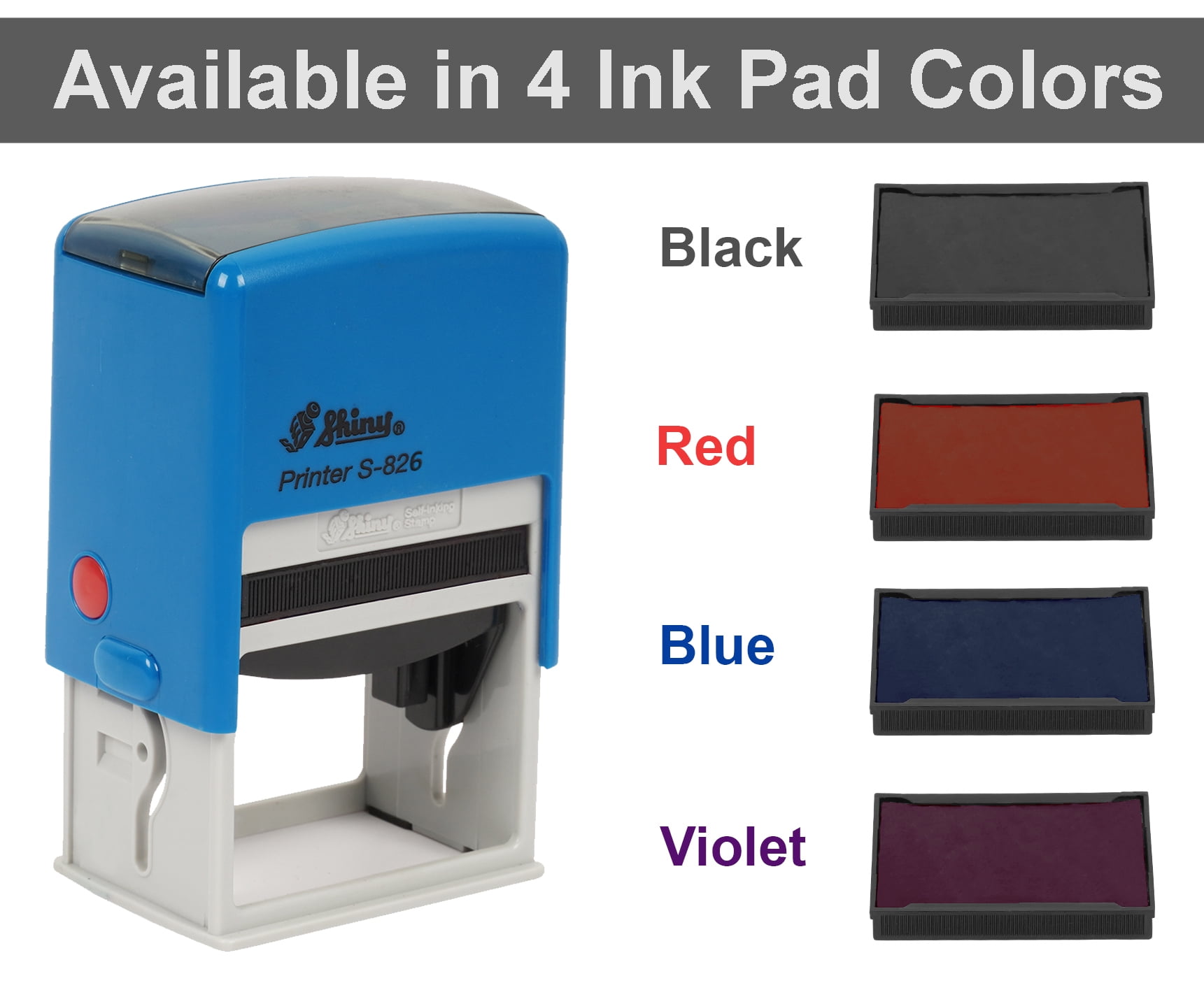 Custom Printtoo Self-Inking Custom Stamp - Blue Ink Office Rubber Stamp