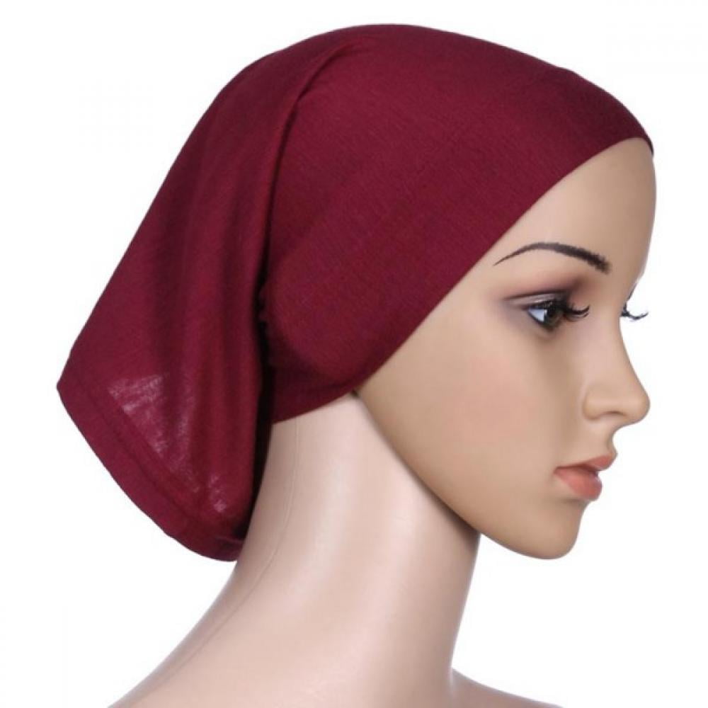20 Colors Islamic Women Head Cover Cotton Under Scarf Tube Bonnet Cap ...