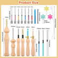 ckepdyeh 23Pcs Punch Needle Kit, Wooden Punch Needle Set Adjustable for ...