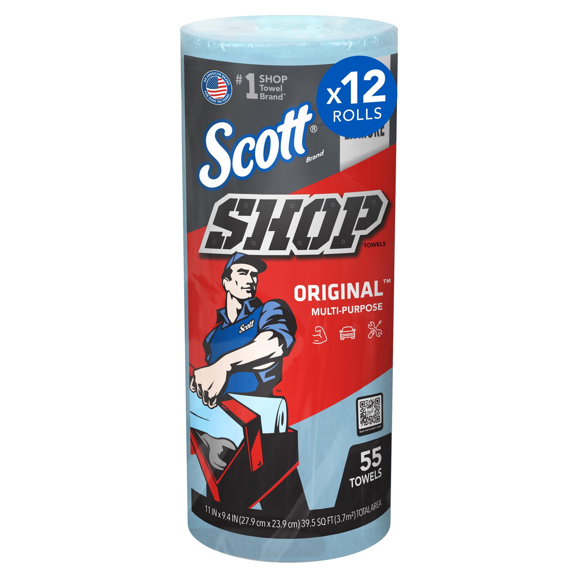 Kimberly-Clark Scott - Toallas para taller, Azul, 12 Rolls SCOTT SHOP ORIGINAL NA | Walmart en línea