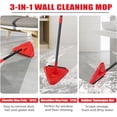 ZHANYU-Wall Mop Cleaner with 80 inches Long Handle, 180° Folding ...