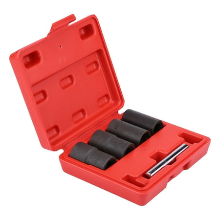 Qiilu 5Pcs Twist Socket Set Locking Wheel Nut Bolt Stud Extractor ...