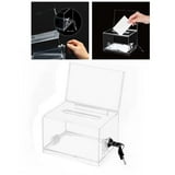 Clear Voting Box Multifunctional Suggestion Box Lockable Ballot Box ...