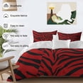 Abstract Tiger Print Duvet Cover Set King Size, Red Black Animal Fur ...