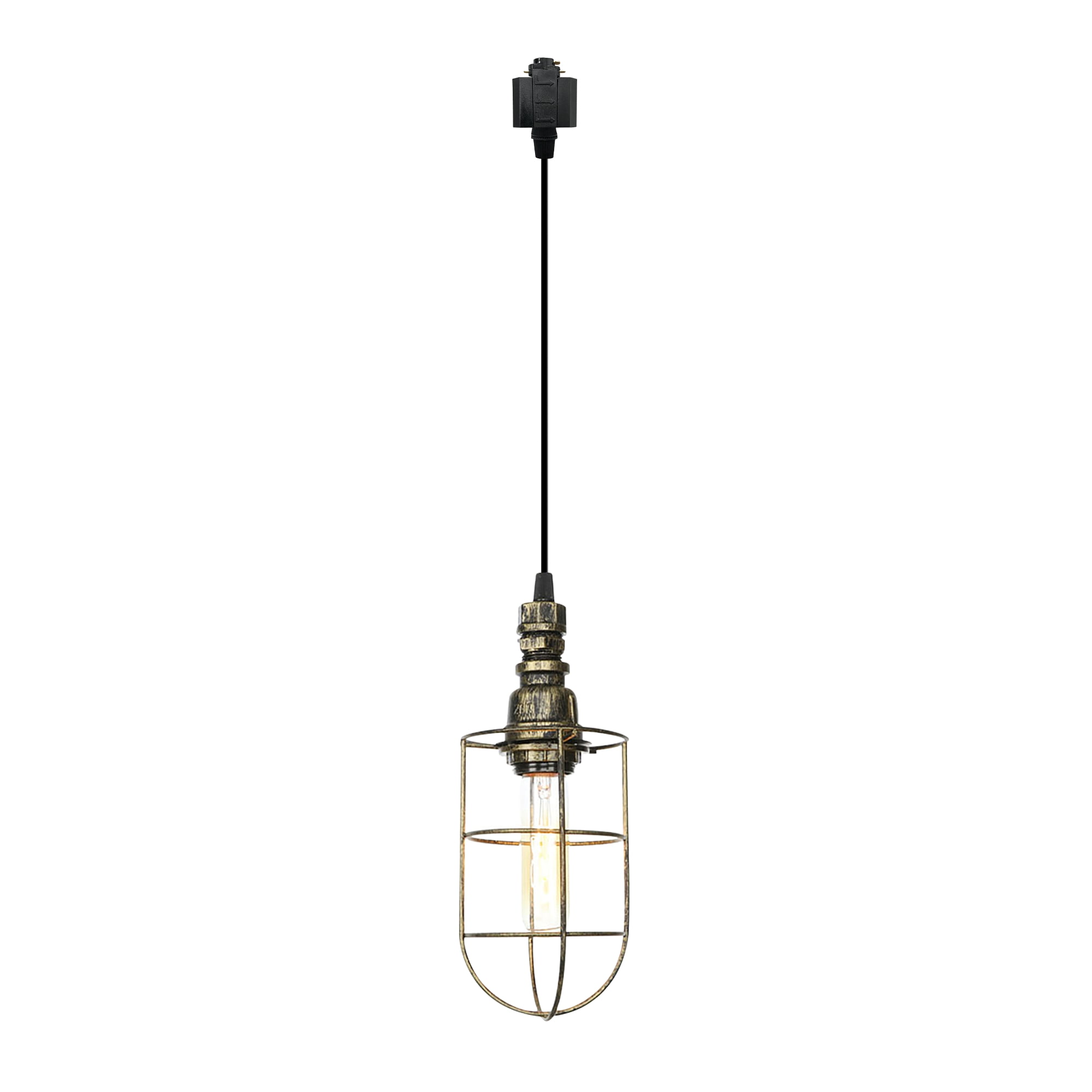 Kiven H-Type Track Lighting, 1-Light Industrial Halo Track Pendant ...