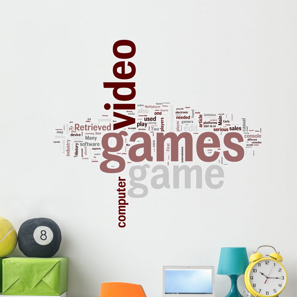 Video Games Wall Mural by Wallmonkeys Peel and Stick Graphic (48 in W x ...