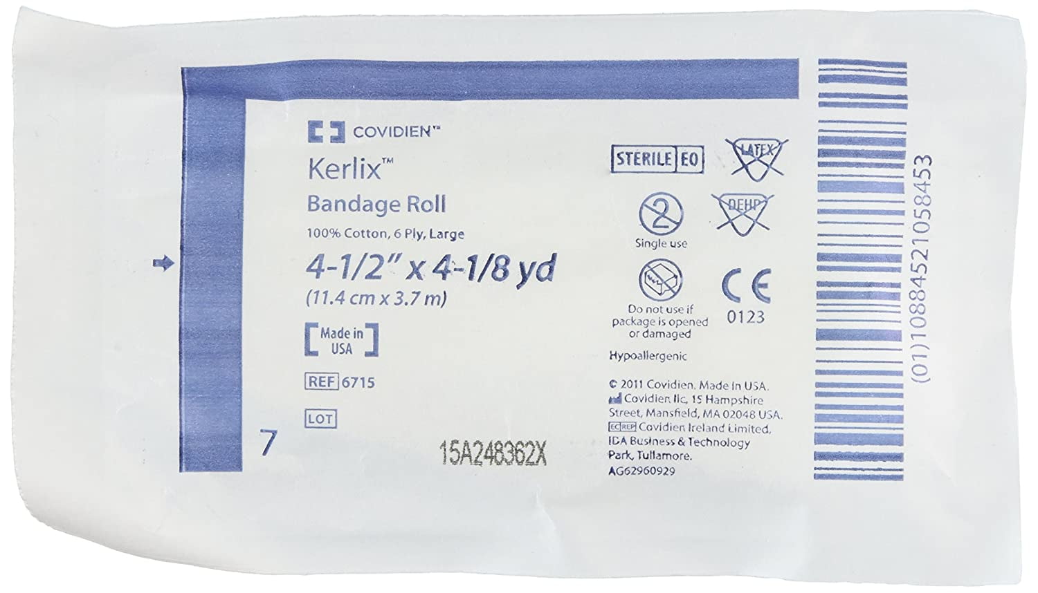 Kerlix Fluff Bandage Roll Gauze 6-Ply Roll Sterile 4.5 Inch X 4.1 Yard ...