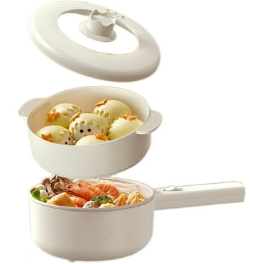Yialzm Multifunctional Electric Ramen Cooker Hot Pot 700W Compact Soup ...