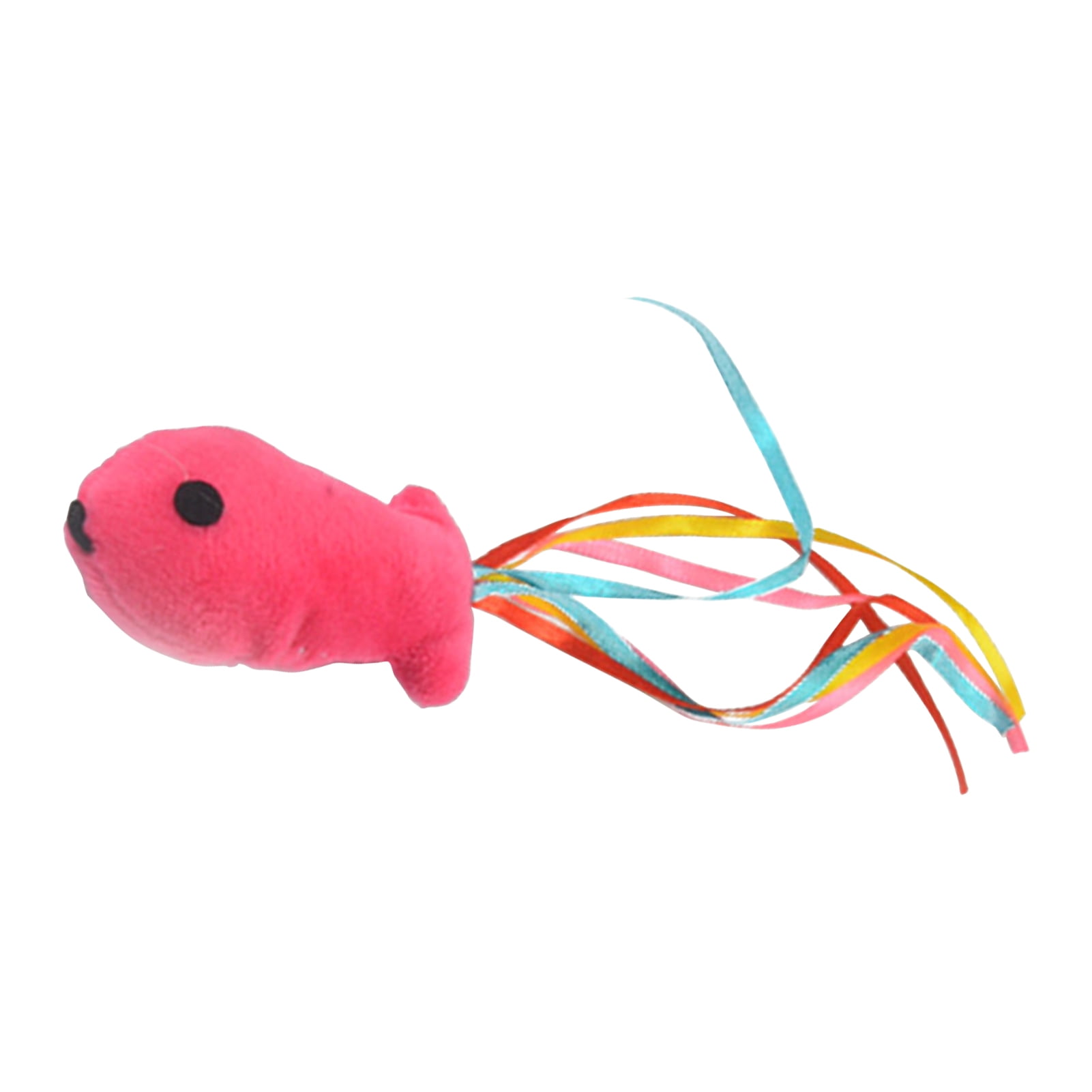 Reheyre Cat Toy Colorful Ribbon Fish Shape Playing Teaser Pet ...