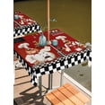 Chefs Square Outdoor Tablecloth with Umbrella Hole Food Coffee Cookies ...