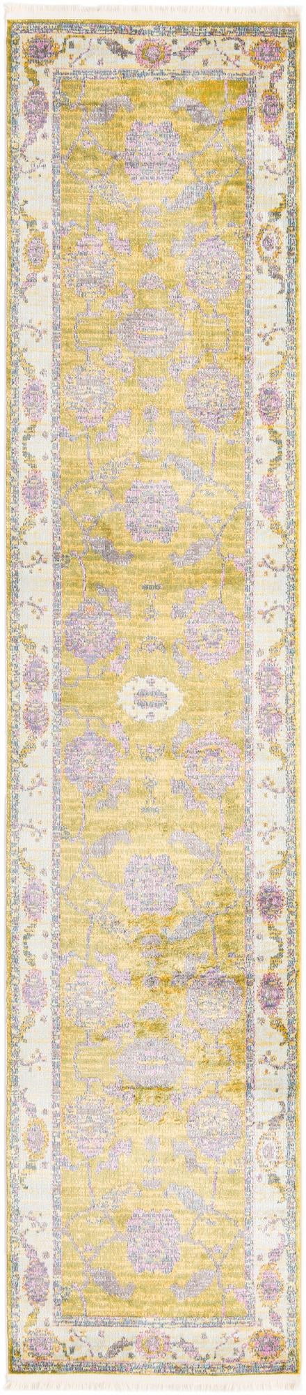 Rugs.com Paragon Collection Rug – 12 Ft Runner Green Medium-Pile Rug ...