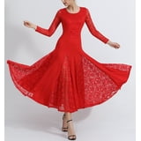 Foxtrot Latin Flamenco Modern Square Dance Sleeve One Piece Dresses ...