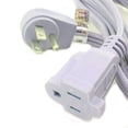 Wideskall 9 FT Heavy Duty Indoor Extension Cord, Three Prong Wall Angle ...