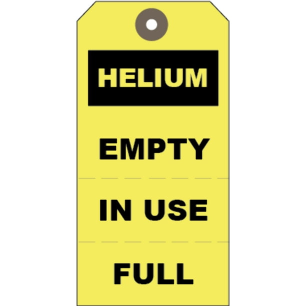 Helium Full In Use Empty Cylinder tag (25/pack) - Walmart.com