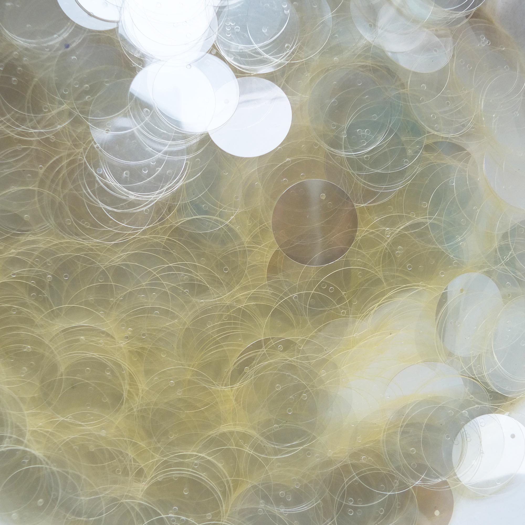 Crystal Clear Antiqud Sequins 20mm Top Hole Transparent See-Thru Made ...