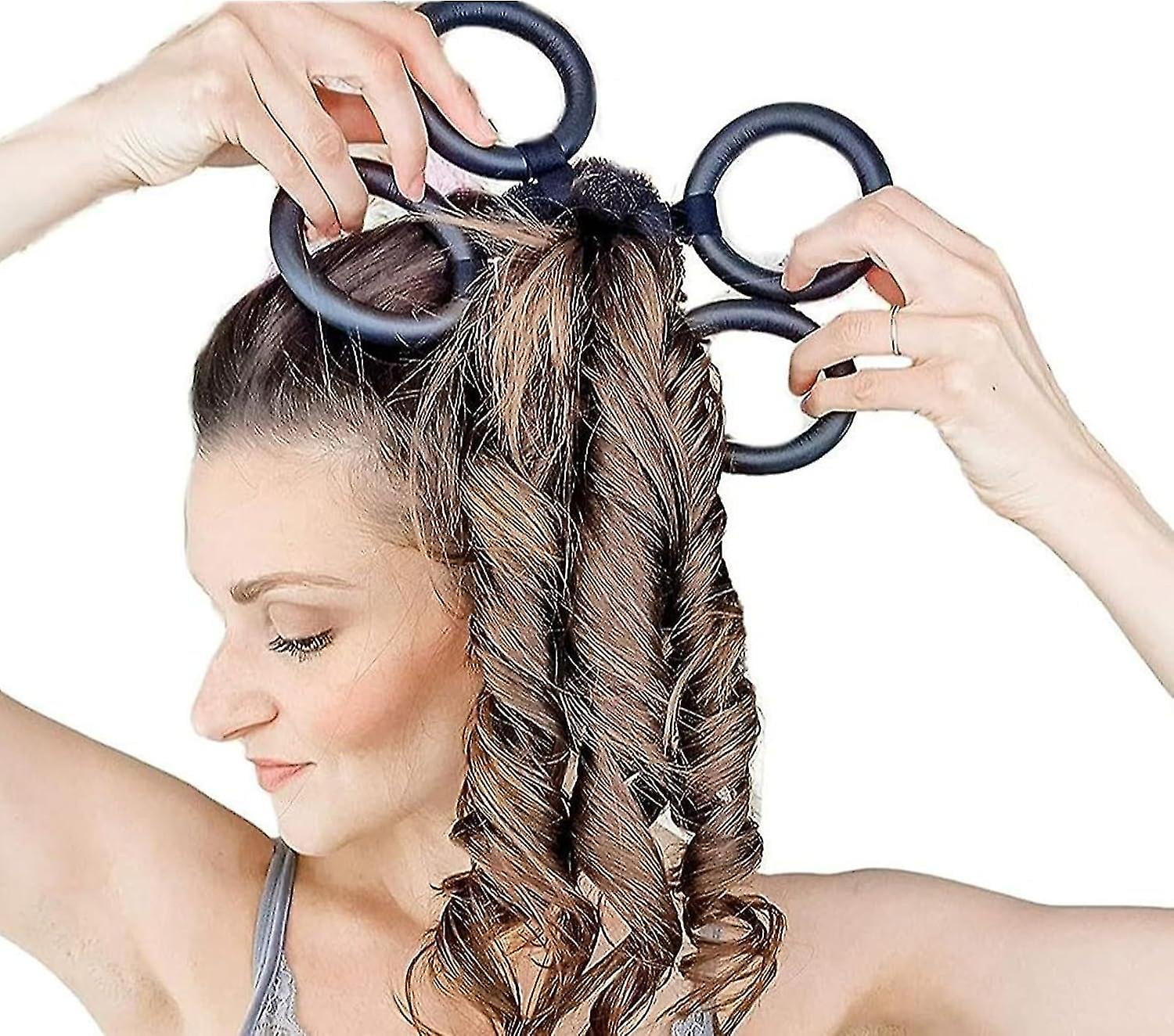 Flower Wreath Sleep Curling Tool - No Heat Soft Hair Rollers Headband ...