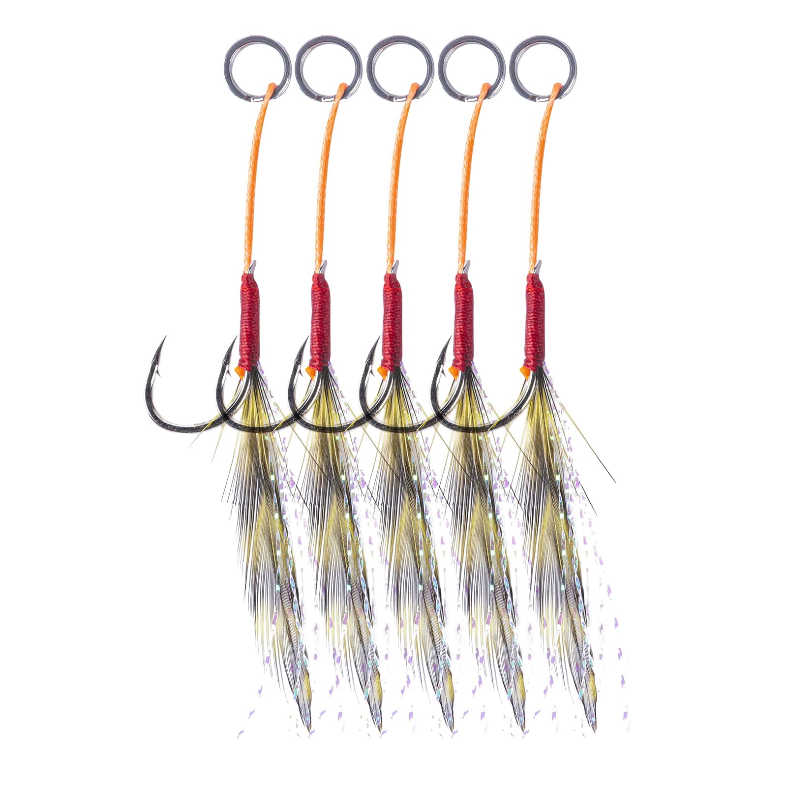 Goture Double Fishing Assist Hooks Kit Jig Assist Glow Hook Slow Fast ...