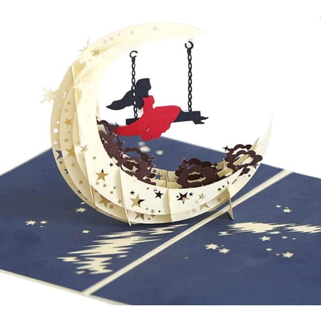 Moon Fairy Pop Up Card,3D Card,Paper Pop Up Birthday Card,Valentines ...