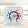 Indoor Outdoor Digital Thermometer, Square Plastic Window Temperature ...