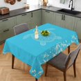 Bohemian Flowers Marine Life Table Cloth 60x84in, Waterproof Rectangle ...