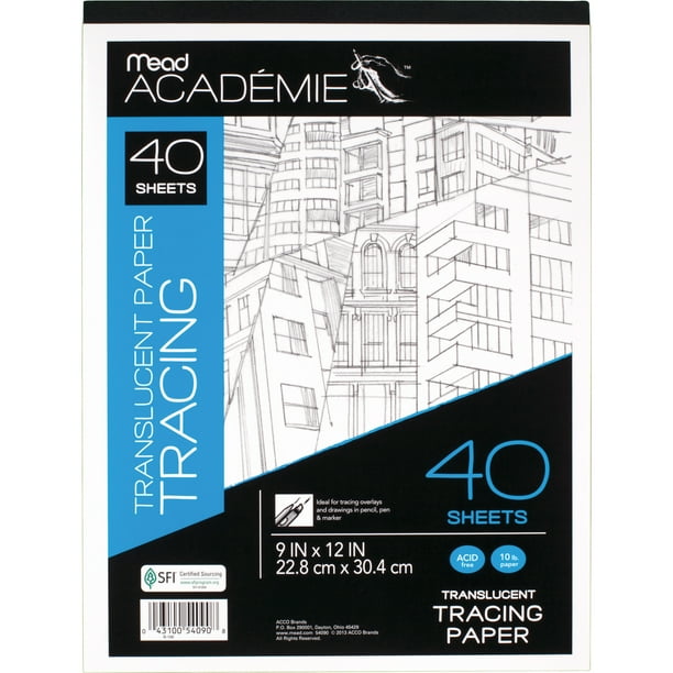 Mead, MEA54090, Academie Translucent Tracing Paper Pad, 1 Each ...