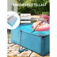 Naipo 15FT Rectangular Metal Frame Above Ground Swimming Pool, Durable ...