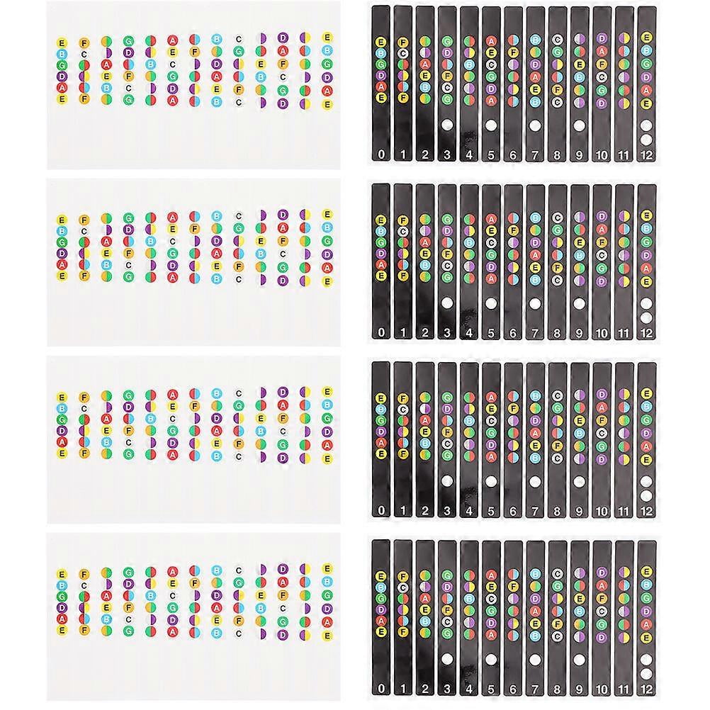 8pcs Sweatproof Removable Guitar Fingerboard Stickers Transparent Chord ...