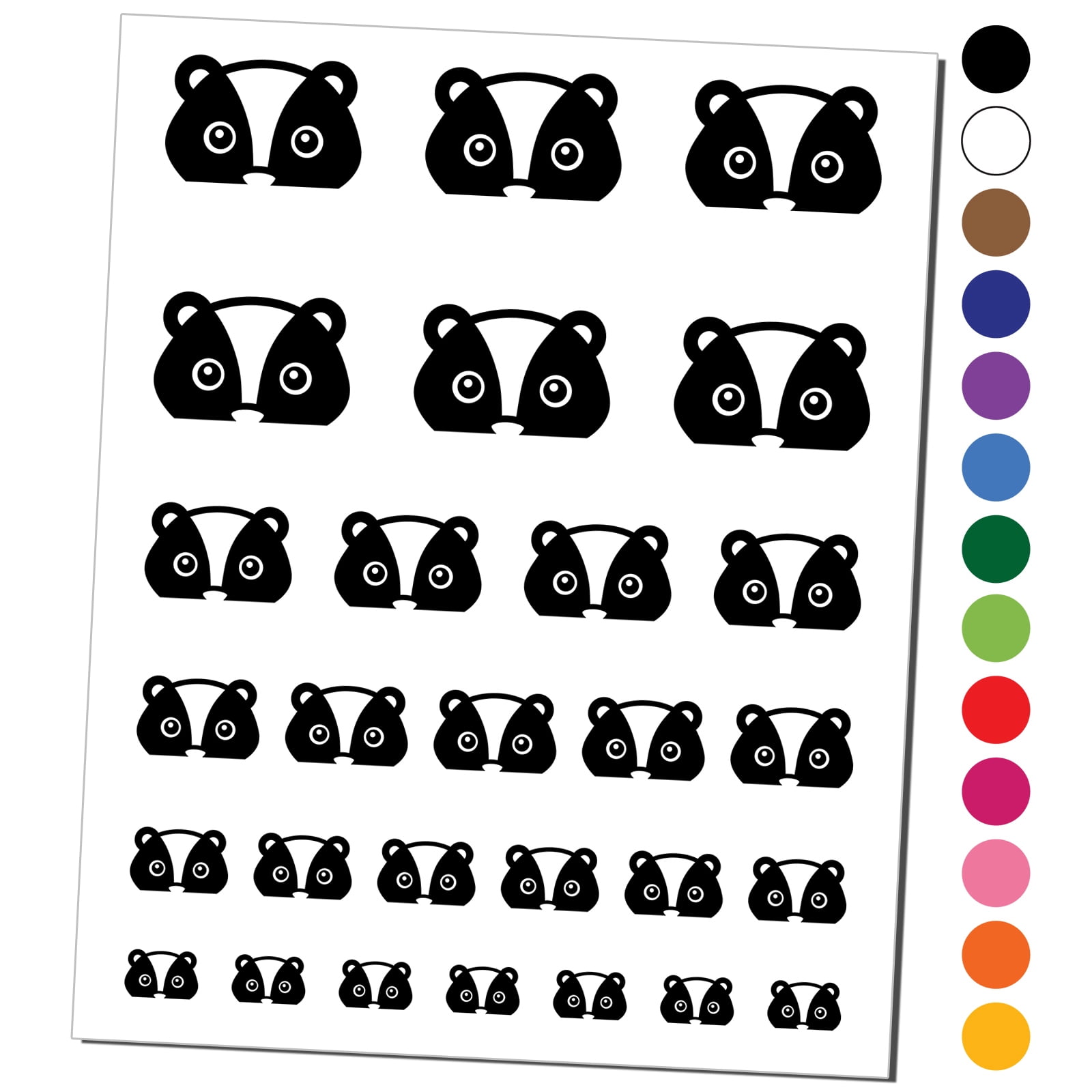 Peeking Skunk Water Resistant Temporary Tattoo Set Fake Body Art ...