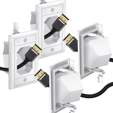 1 Gang Recessed Low Voltage Wall Plate Pass Through Hdmi Video Cable ...