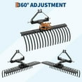 Pinypikaka 50-inch Landscape Rake for Tractor, Heavy Duty Rock Rake for ...